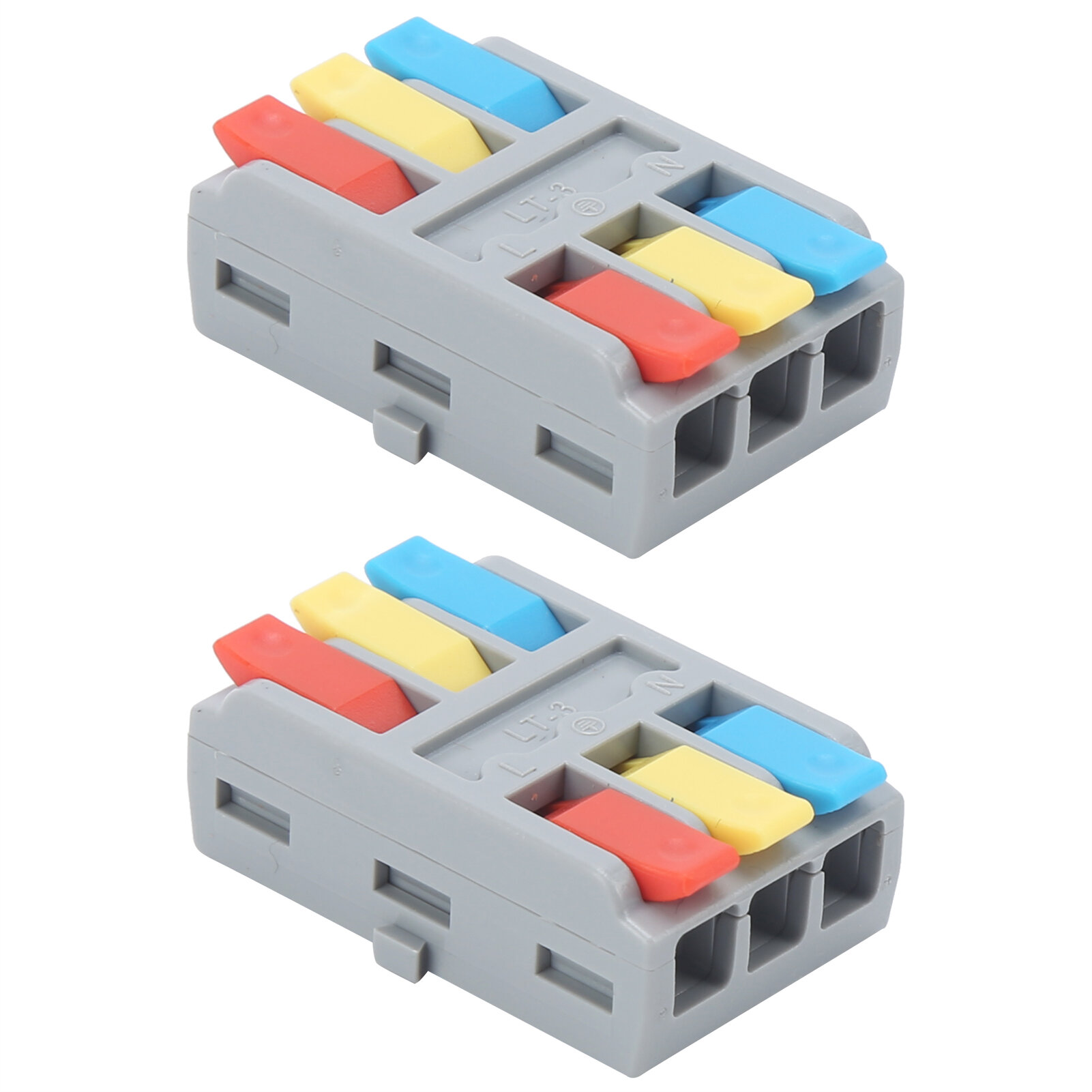 2 шт. зажим для блока проводов, 3-позиционный электрический разъем быстрого кабеля PushType LT3 250 В