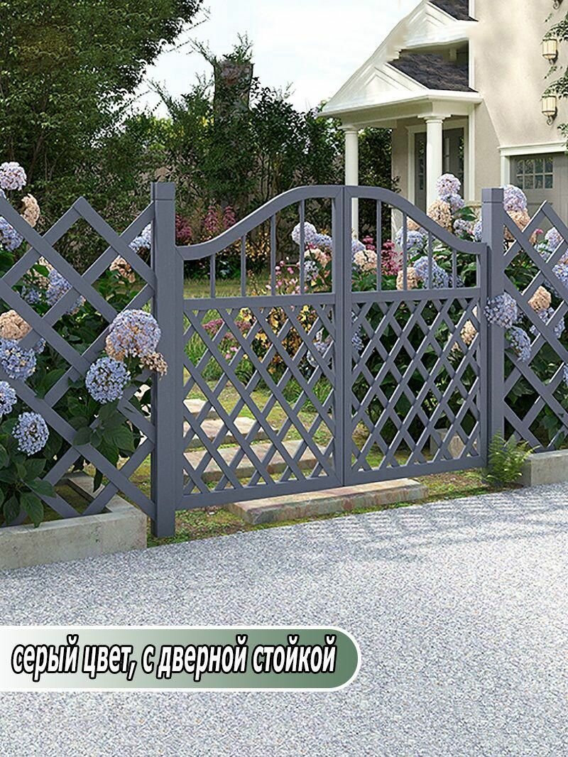 Арочные двустворчатые ворота для сада