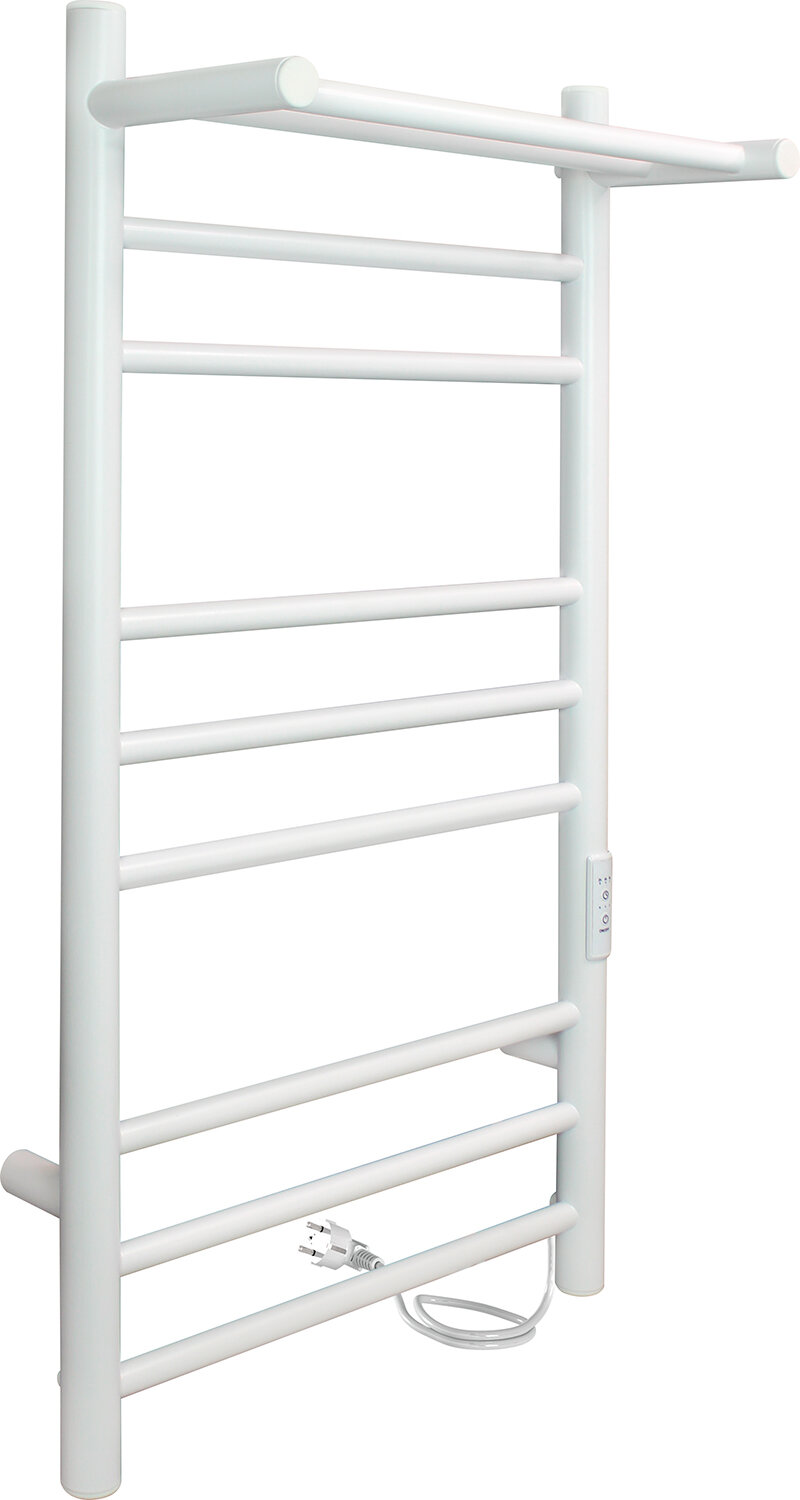 Электрический полотенцесушитель Indigo Line Trinity, с полкой, белый матовый (LСLTE80-40PWMRt)