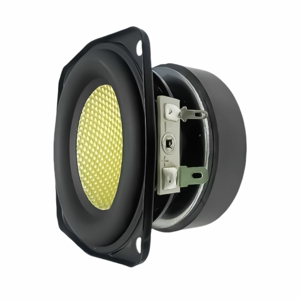 3-дюймовый сабвуфер с избыточным весом 4 Ом и мощностью 40 Вт-желтое стекловолокно