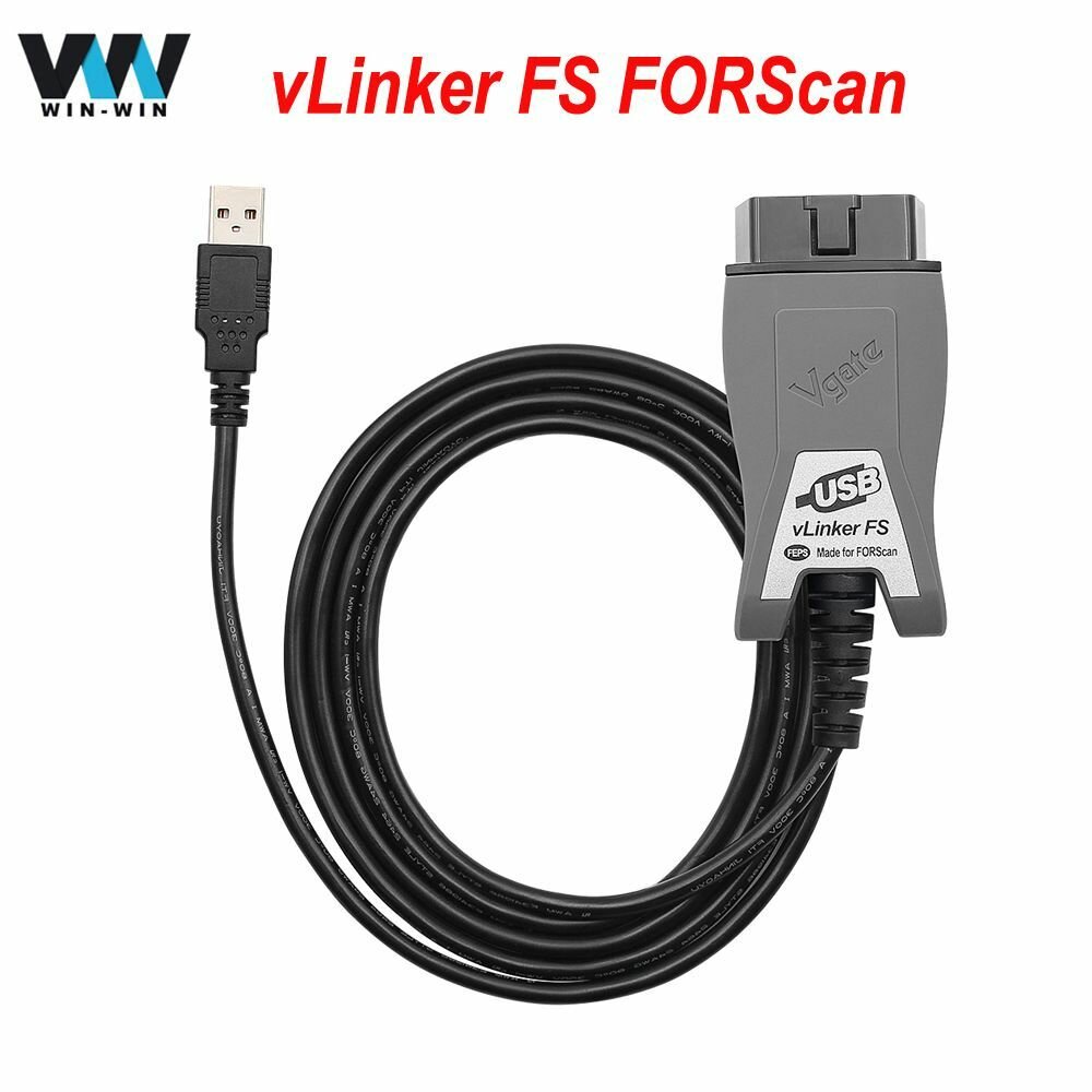 Автосканер Vgate vLinker FS USB FORScan Адаптер для Ford Для программ HS/MS-CAN OBD2 ELM327 Car Diagnostic Scanner