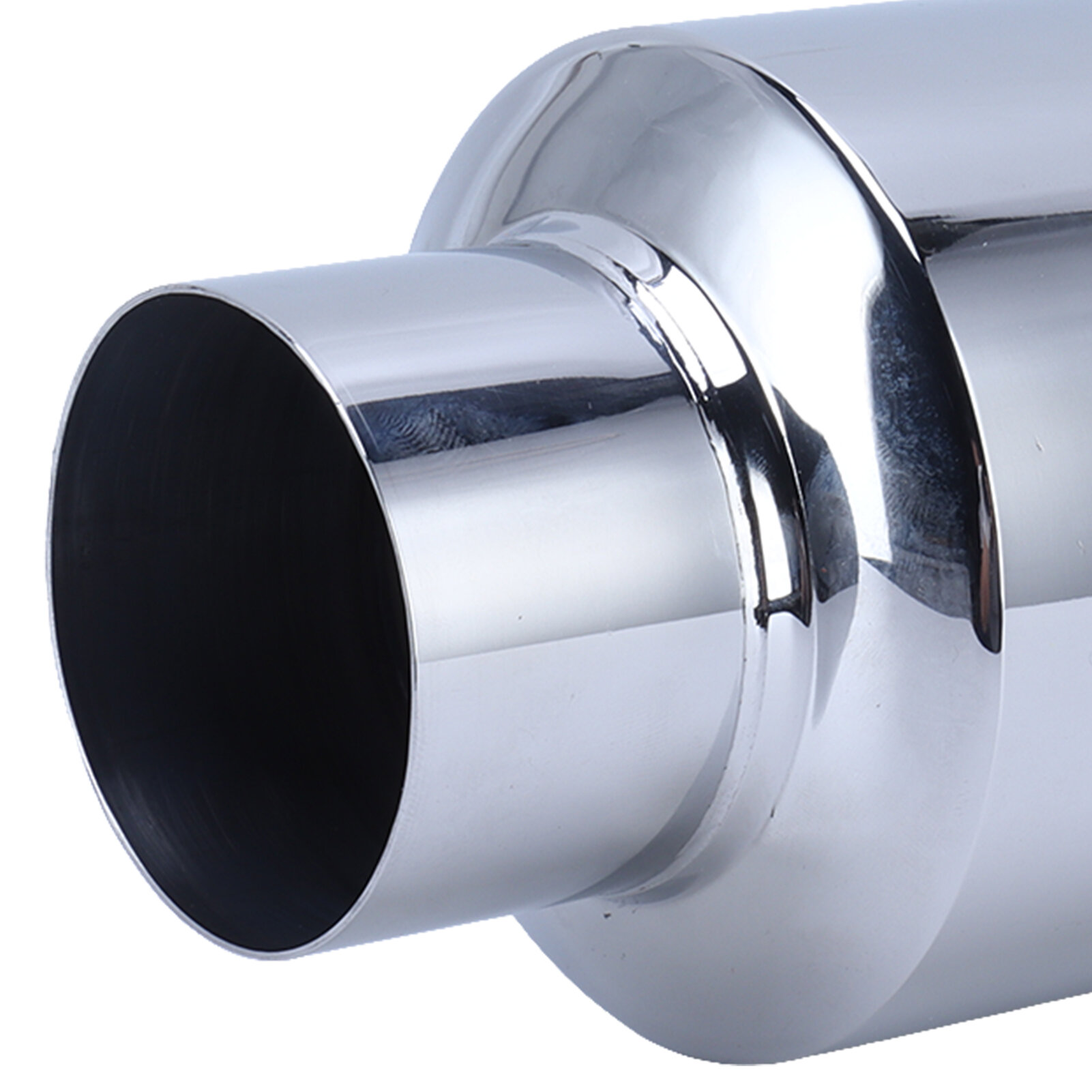 Универсальный глушитель выхлопа из нержавеющей стали, 2,5 дюйма на входе, 2,5 дюйма на выходе, прямой глушитель для автомобиля