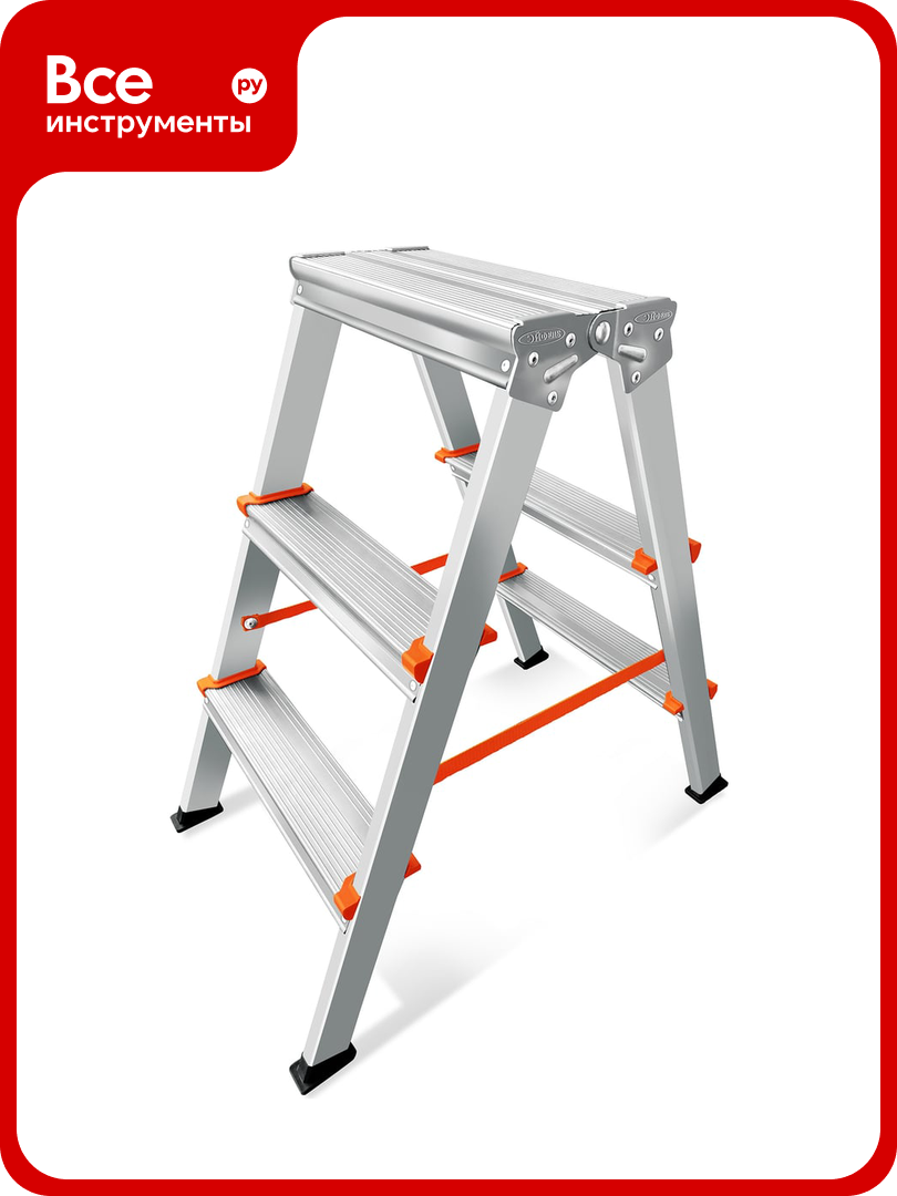 Алюминиевая cтремянка Эйфель Библио 80 - 203