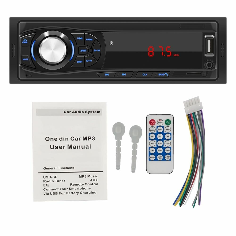 Автомобильная стереосистема Audio Automotivo Bluetooth MyPads с USB SD USB FM-радио MP3-плеер Тип ПК 12PIN -8014