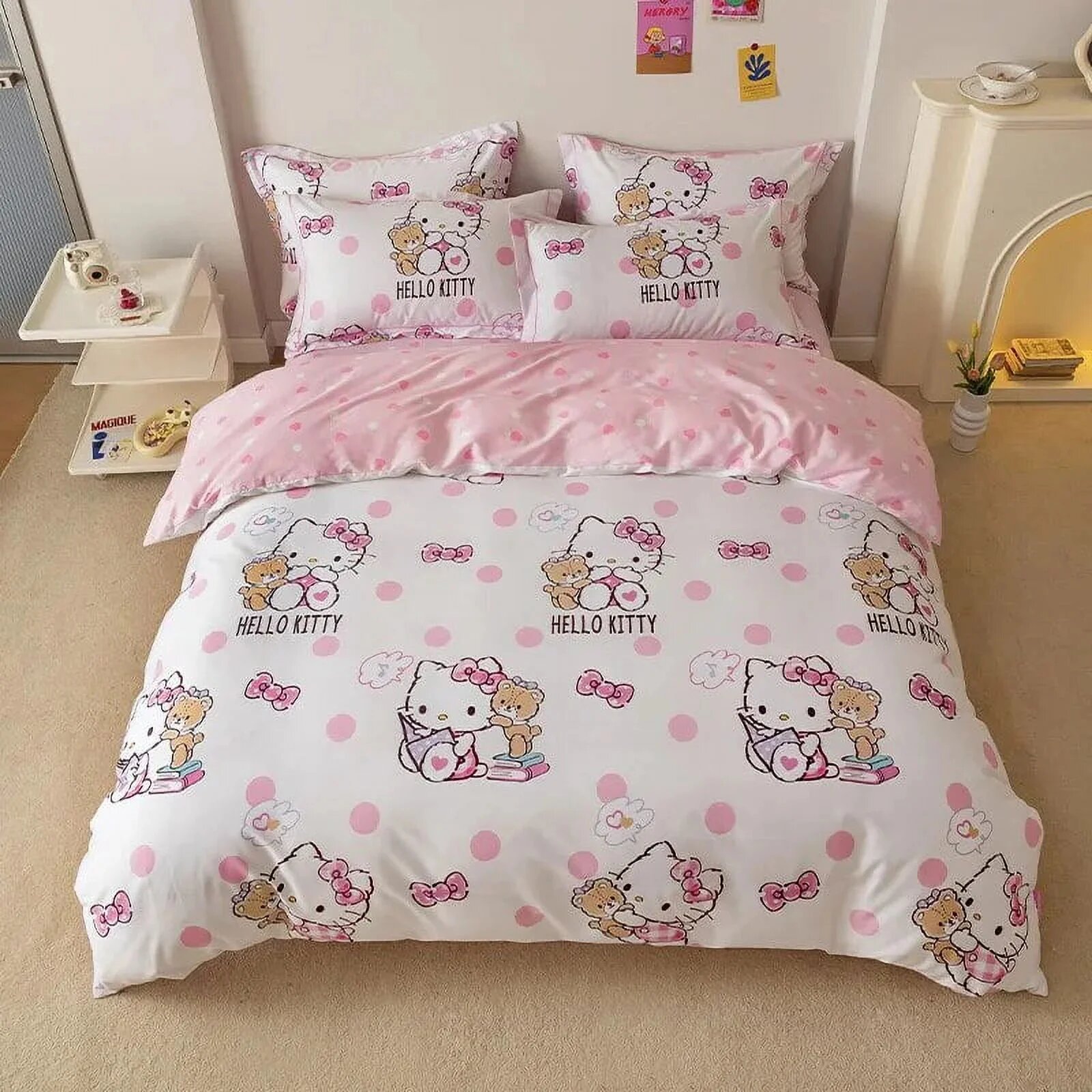 MINISO Hello Kitty комплект постельного белья из полиэстера