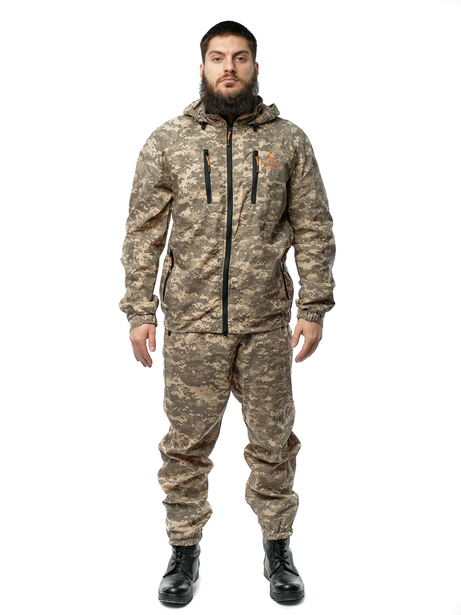 Тактический костюм походный с брюками для леса, защитный камуфляжный летний мужской комплект маскировочный, военная армейская форма спецодежды для охоты, рыбалки, туризма и работы