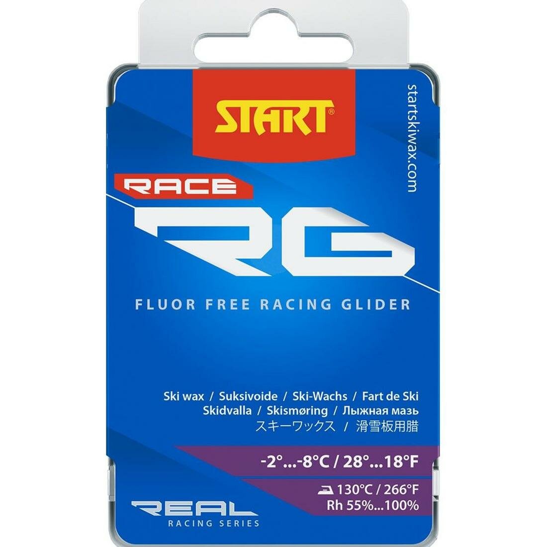 Гоночный бесфторовый парафин START RG RACE фиолетовый, рабочая температура от -8° до -2°С, 180 г