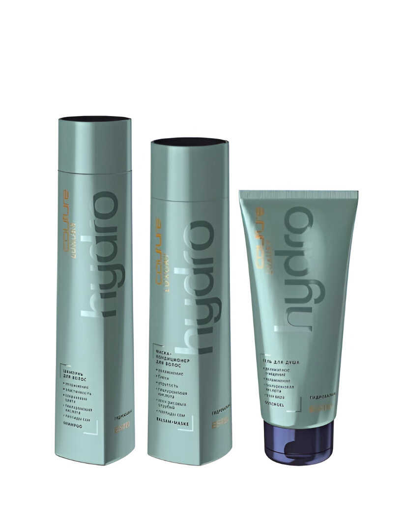 ESTEL Набор для увлажнения Haute Couture Luxury Hydrobalance, шампунь, маска, гель для душа