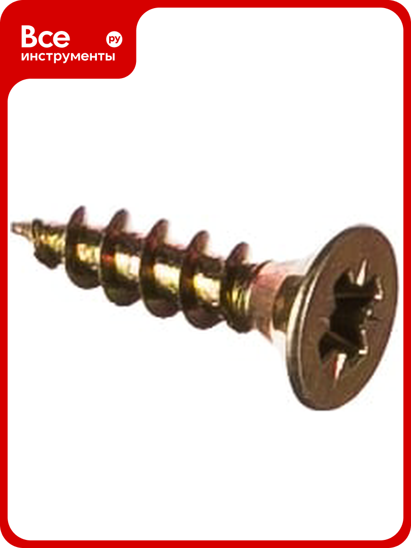 Универсальный саморез Tech-Krep 12х3,0 мм 500 шт желтый, коробка с окном 102223, прочной