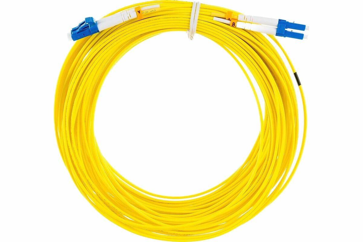 NIKOMAX Волоконно-оптический соединительный шнур 20 м, желтый цвет NMF-PC2S2C2-LCU-LCU-020