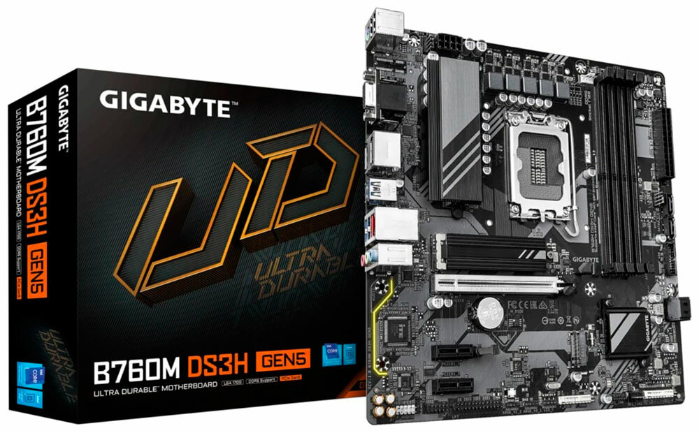 Материнская плата Gigabyte B760M DS3H GEN5 (LGA1700, MATX)