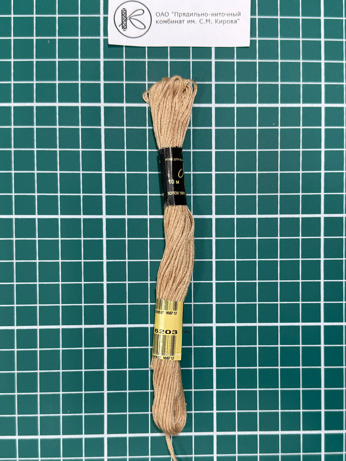 Нитки вышивальные Мулине 10м, цвет: 6203, ПНК им. Кирова