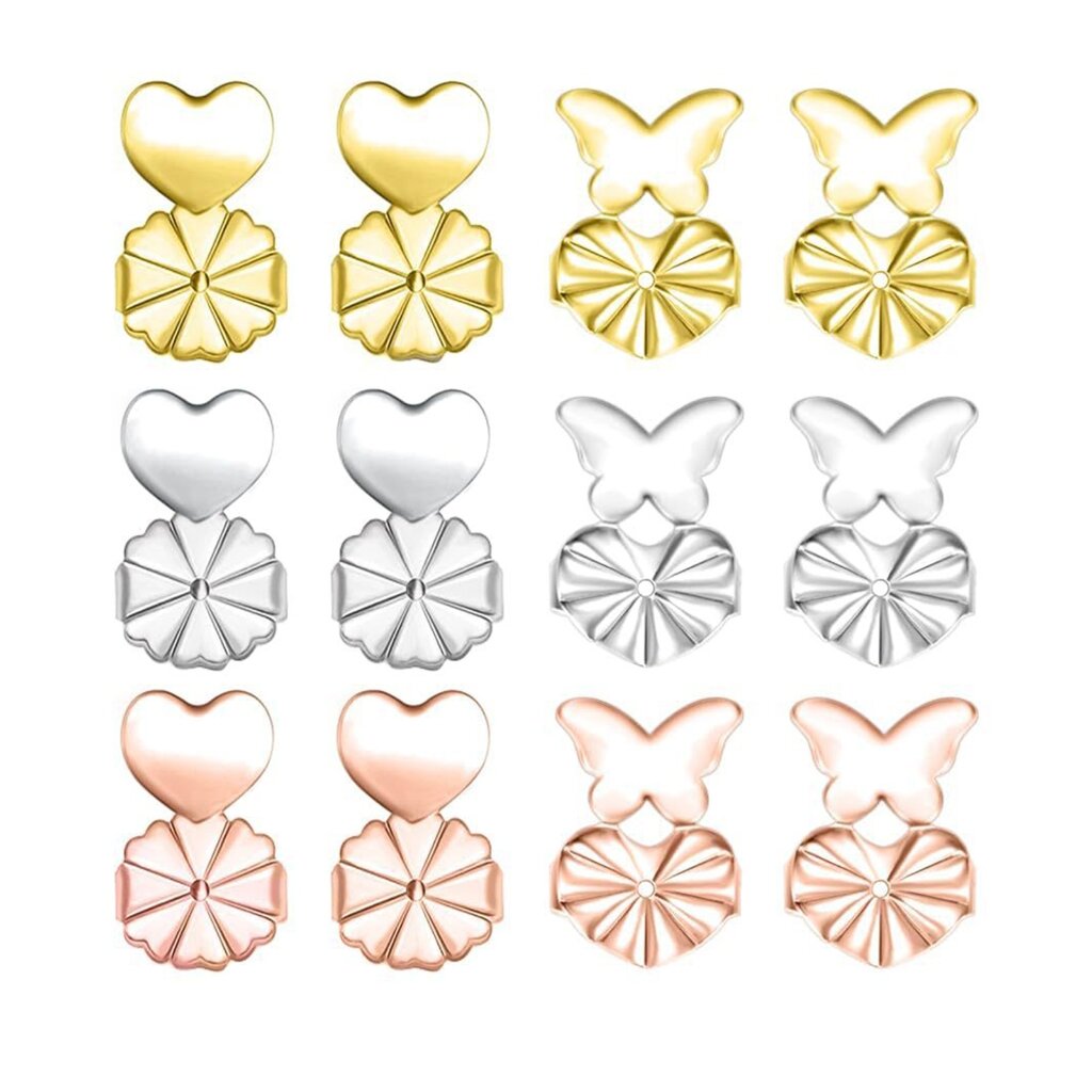 6 пар сменных фиксаторов для спинки сережек, поддерживающая опора для свисающих сережек