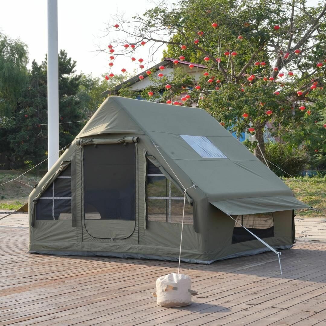 2025 - я армейская, зеленая, 4 - я воздушная палатка на открытом воздухе