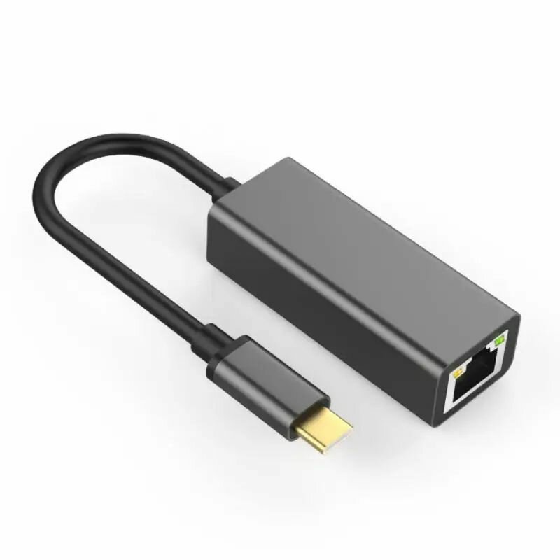 Адаптер USB C - Ethernet 100/1000 Мбит/с, сетевой кабель Type-C - RJ45, внешняя сетевая карта для USB-C, MacBook, ноутбуков, ПК, телефонов, планшетов