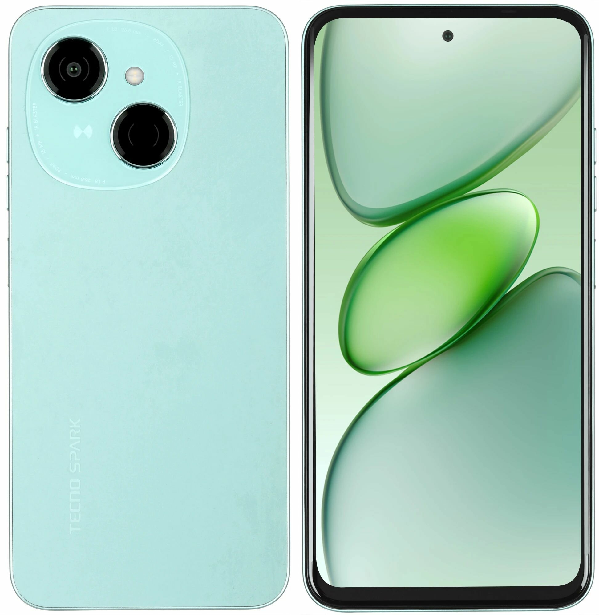 6.67" Смартфон Tecno SPARK GO 1 64 ГБ зеленый