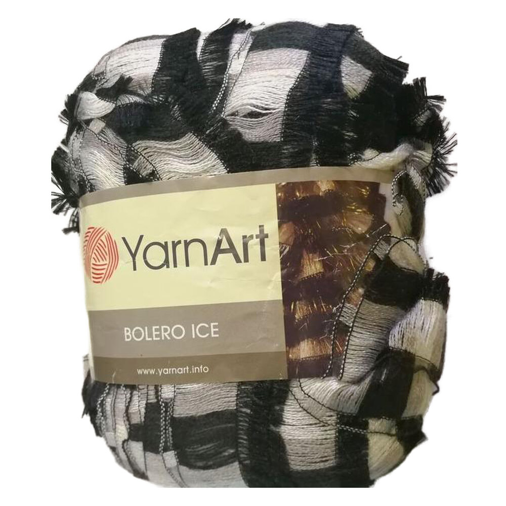 Пряжа для вязания YarnArt Bolero ice 794 черно-серый меланж 1 уп 100 гр/40 м 100% полиакрил