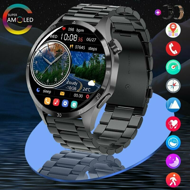 Часы Смарт мужские женские Smart Watch Premium 4 Pro, Edition 2024, 46мм, 3 ремешка в комплекте, компас, фитнес трекер,