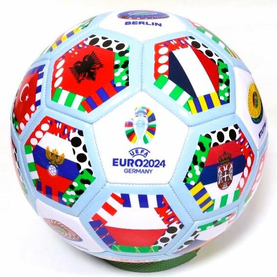 Мяч футбольный Мастер спорта "ЕВРО24", 5 размер, с флагами, 420 г