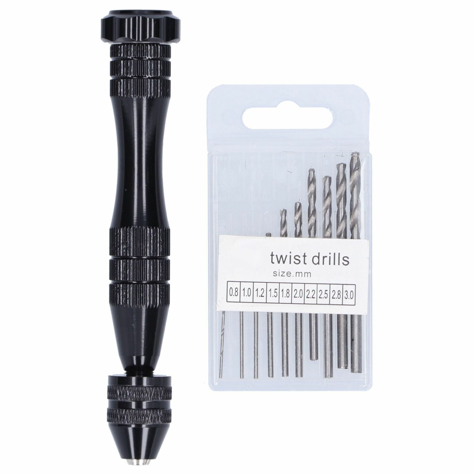Ручная дрель с 10 спиральными сверлами