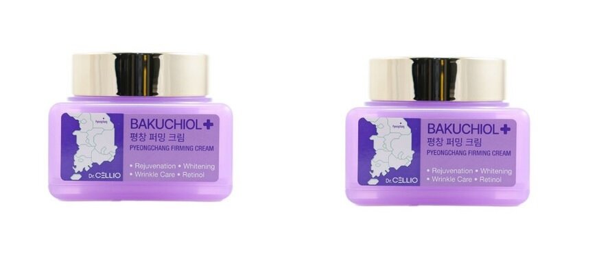 Крем Dr.Cellio для лица PYEINGCHANG BAKUCHIOL FIRMING CREAM, укрепляющий с бакучиолом, 75 мл, 2 шт
