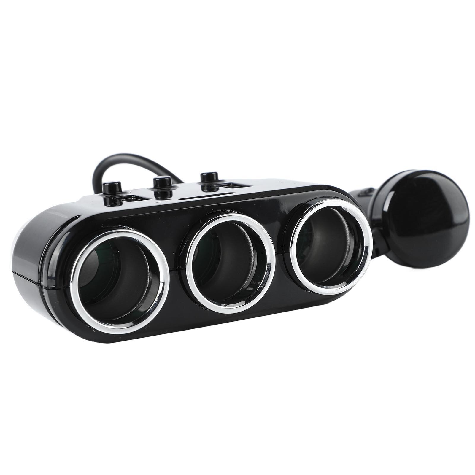 Адаптер Прикуривателя от DC12V до 24V Прочный Долговечный Разветвитель на 3 Гнезда для Автомобиля