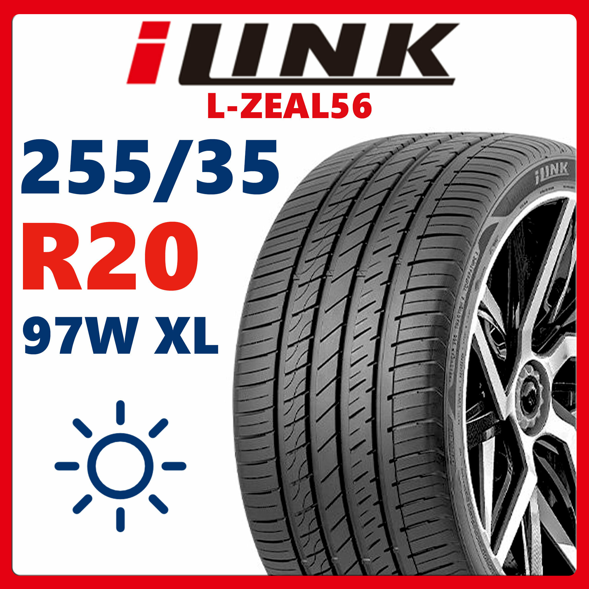 Летние шины iLink L-Zeal56 255/35 R20 97W XL асимметричный, ненаправленный протектор