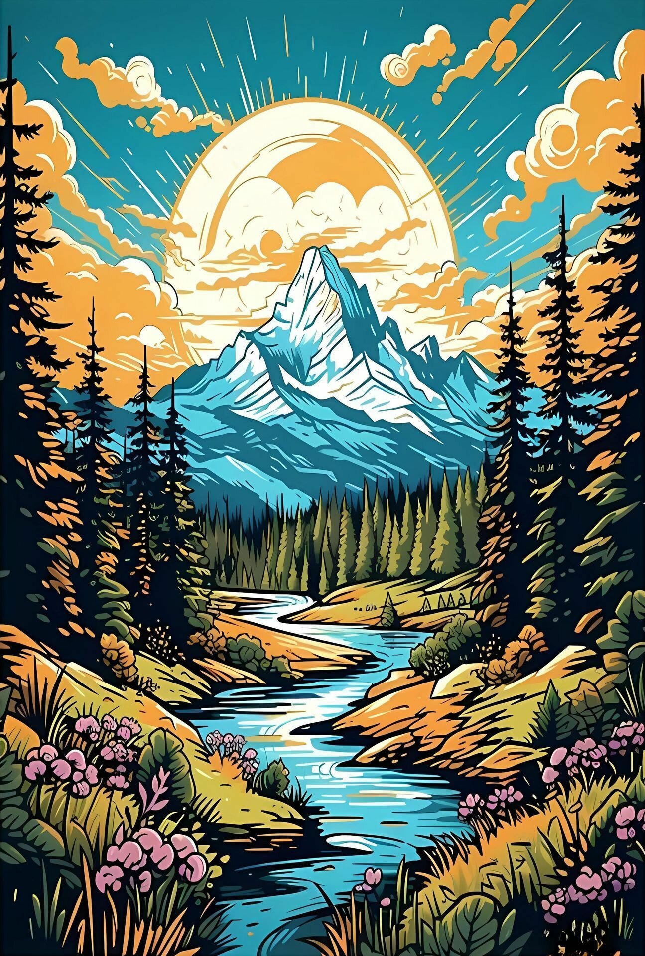 Вышивка крестом, набор для вышивания крестом, канва 11CT 60x80 см, полная зашивка (без подрамника, без рамы)