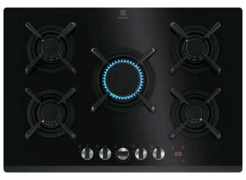 Варочная поверхность газовая Electrolux KGG753753K, черный/стеклокерамика