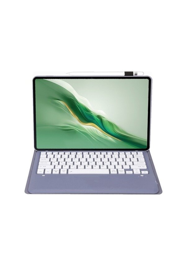 AH22 Honor Magicpad 2 12.3 Slim Leather Stand + Bluetooth Keyboard - Фиолетовый, портативный чехол