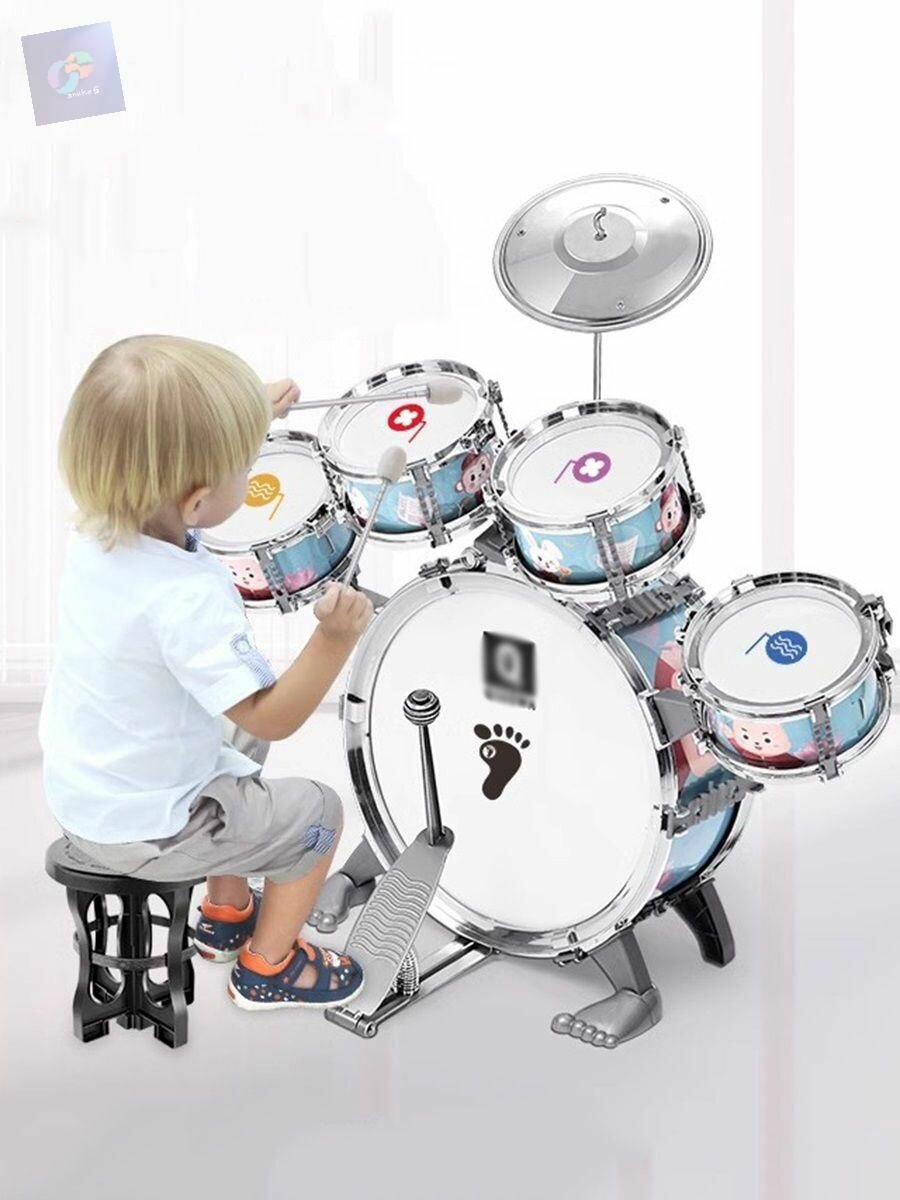 Детская музыкальная барабанная установка, Музыкальный инструмент барабаны для детей, 58х26.5х50 см