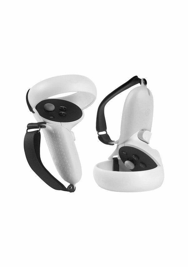 1 пара силиконовых защитных накладок для контроллера Oculus Quest 2 VR, белые