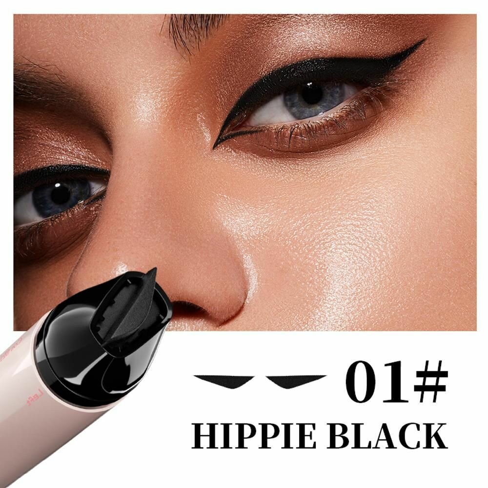 Жидкая подводка для глаз с трафаретом стойкая, водостойкая, ровные стрелки, удлинение