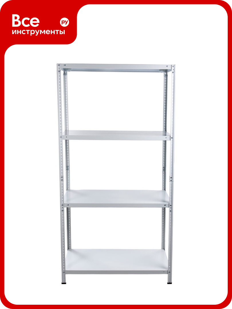 Стеллажx500 мм, 4 полки, разборная стойка (grey) Gigant G-СТФР-1054-2,0 2000x1000, для хранения инструментов