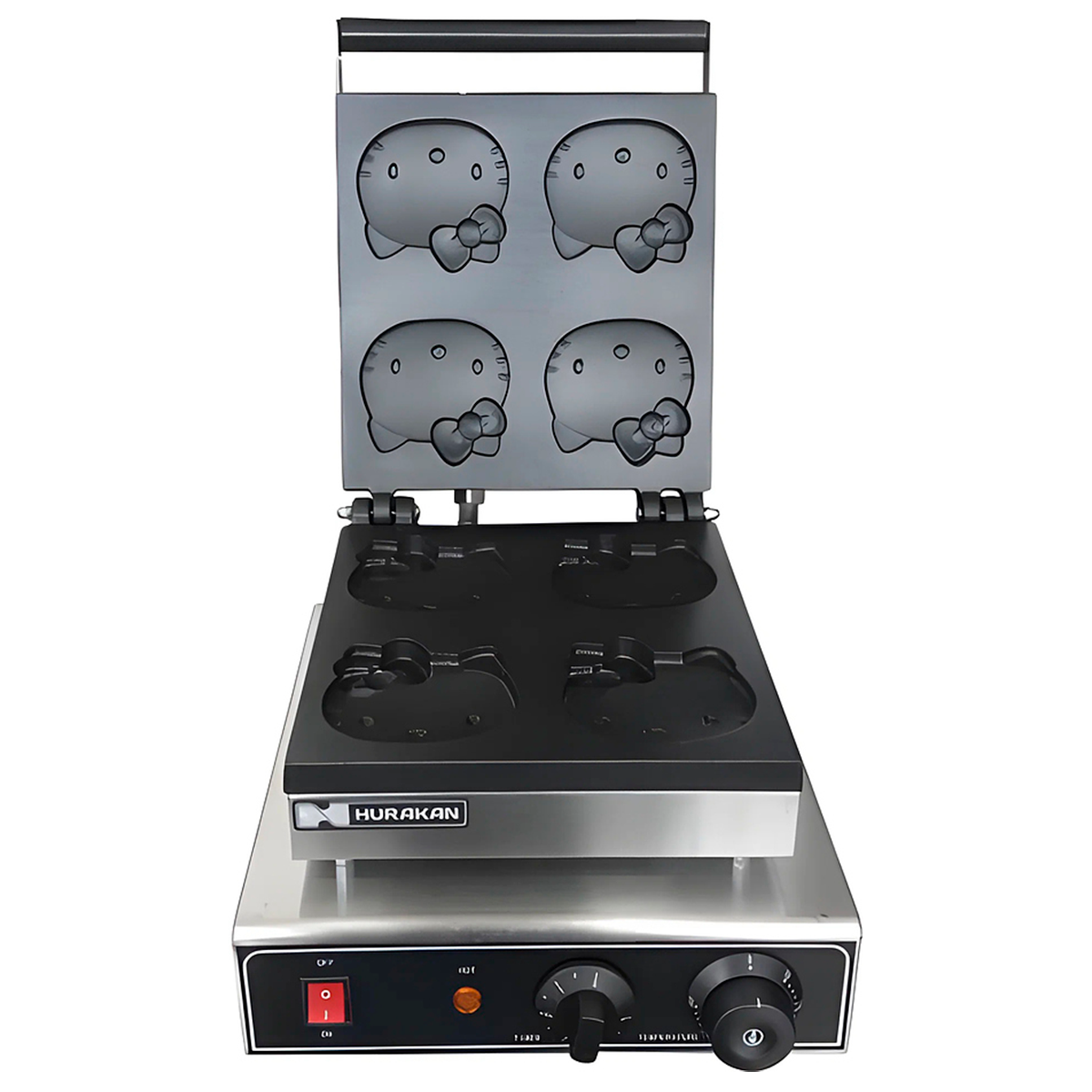 Вафельница для вафель в форме hello kitty HURAKAN HKN-GES13 HELLO KITTY, 1,5 кВт, чугун с антипригарным покрытием