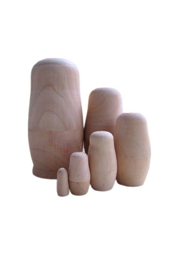 Русская матрешка, пустая деревянная матрешка, неокрашенная, для самостоятельного изготовления, 1320, черная, для детей от 3 лет, наборы для дома и кухни