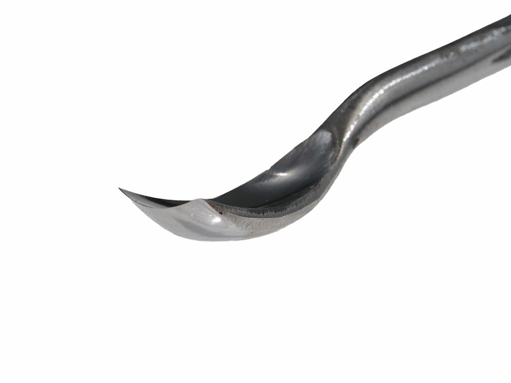 Стамеска клюкарза полукруглая, кованая 5a/16. Сталь 60С2А (с рукоятью, заточена)