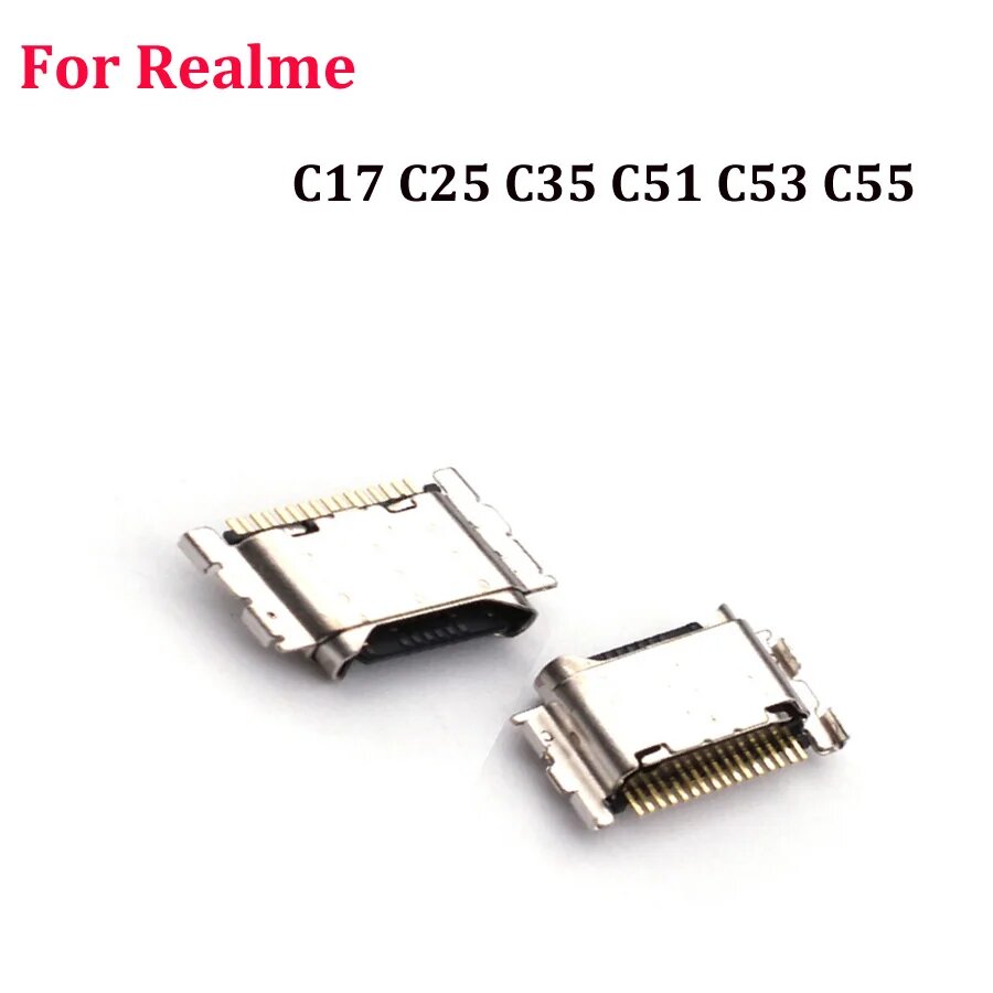 10 шт. USB-порт для Realme C17 C25 C35 C51 C53 C55