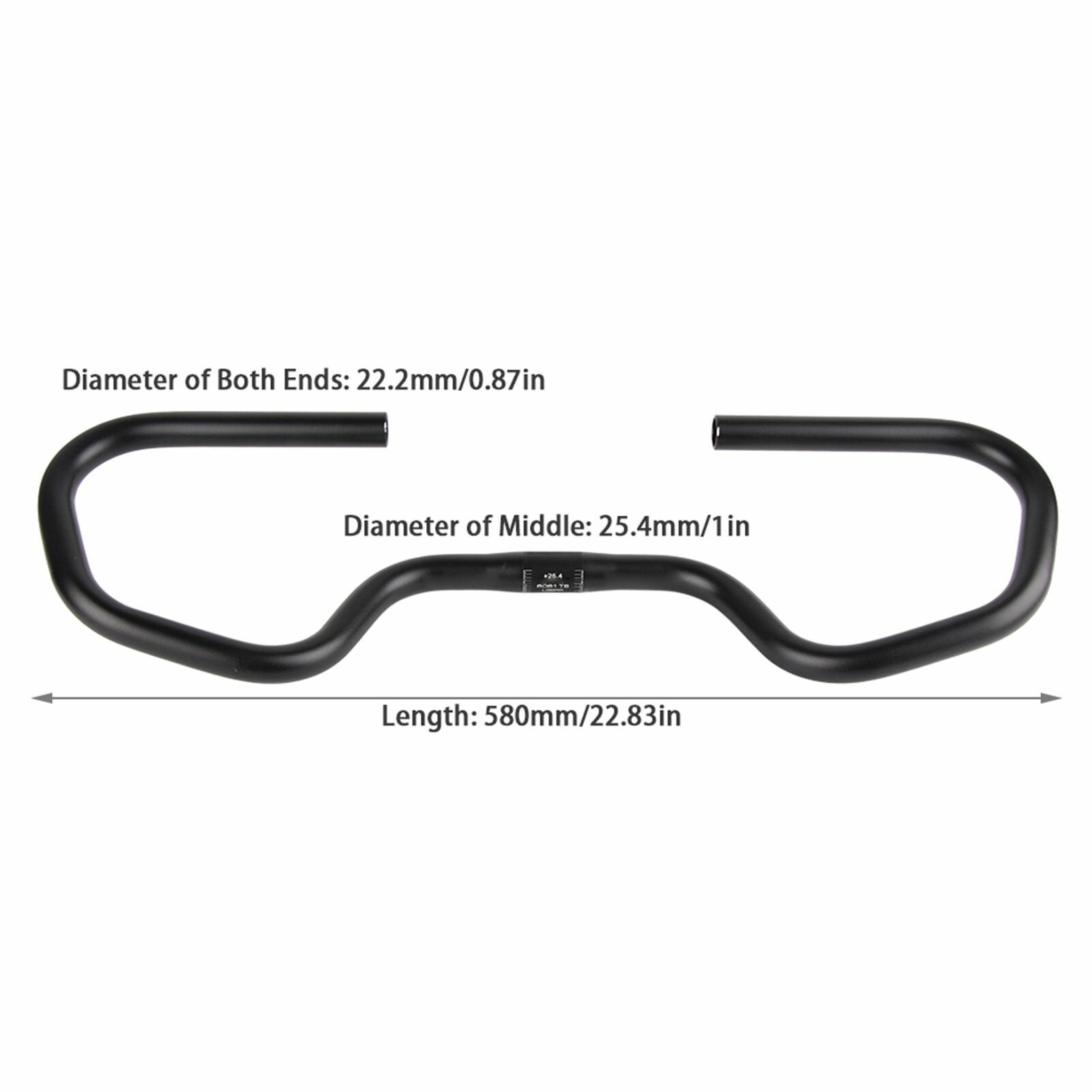 Руль-бабочка для горного велосипеда, изгиб руля 31,8/25,4, алюминий