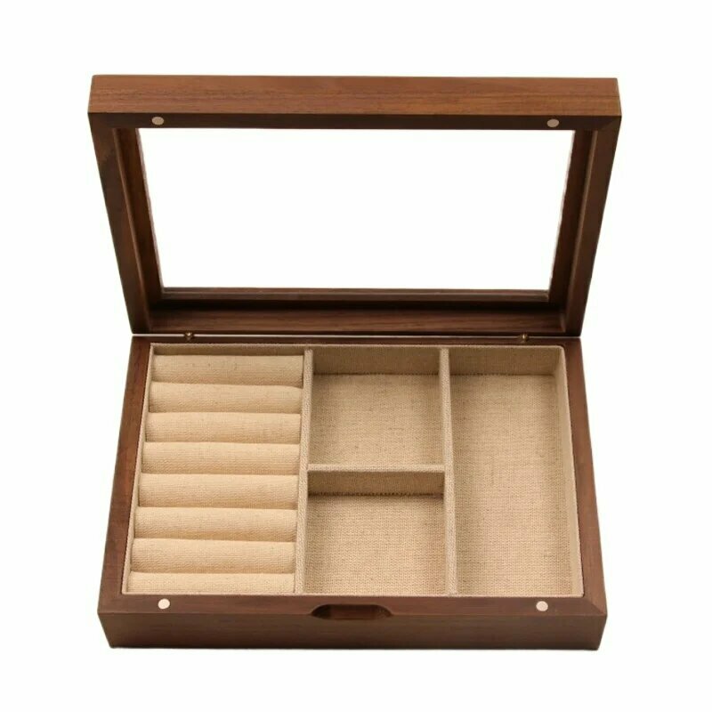 Шкатулка "Flora", для украшений, дерево, цвет зеленый, бежевый