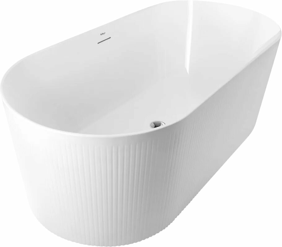 Акриловая ванна BelBagno BB411 170x80, отдельностоящая, белая, глянцевая, овальная