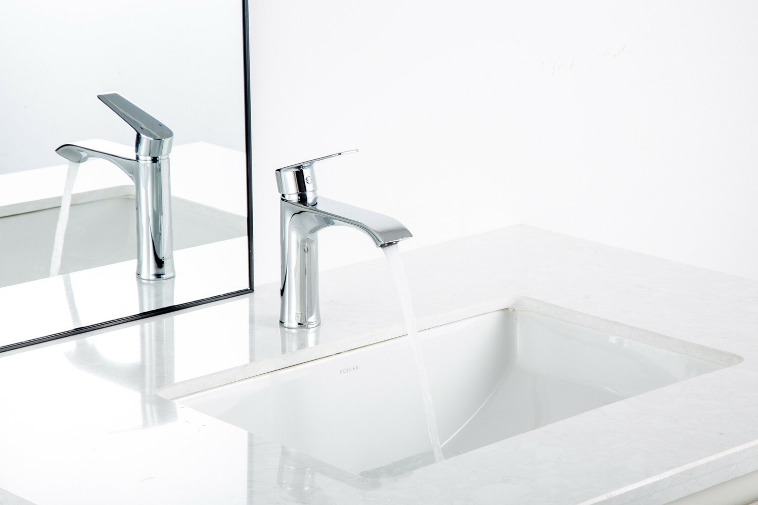 Смеситель для раковины FRAP F10501 хром, d35, латунь, гайка, управление рычажное