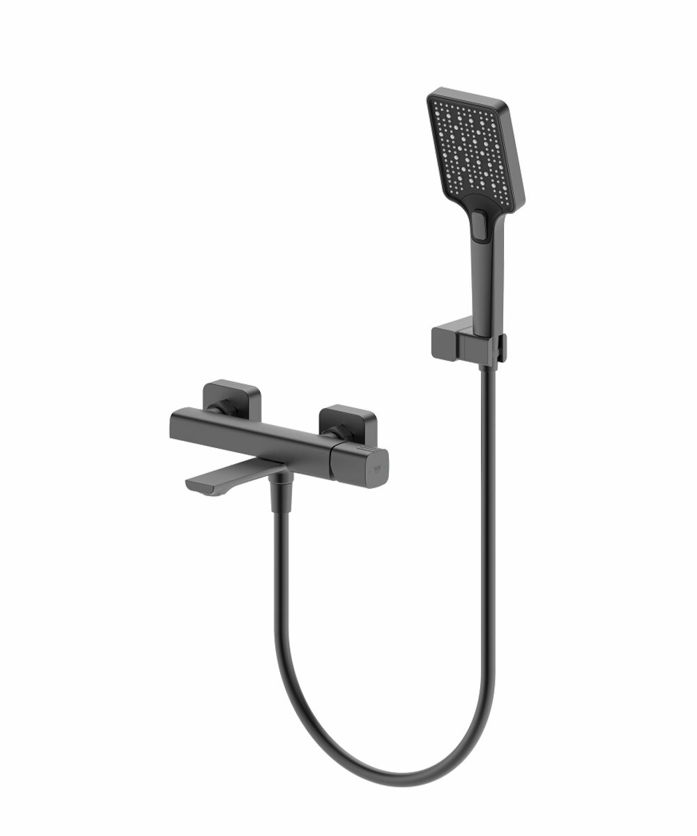 Смеситель для ванны с душем от бренда Vieir из латуни V473031-G графит