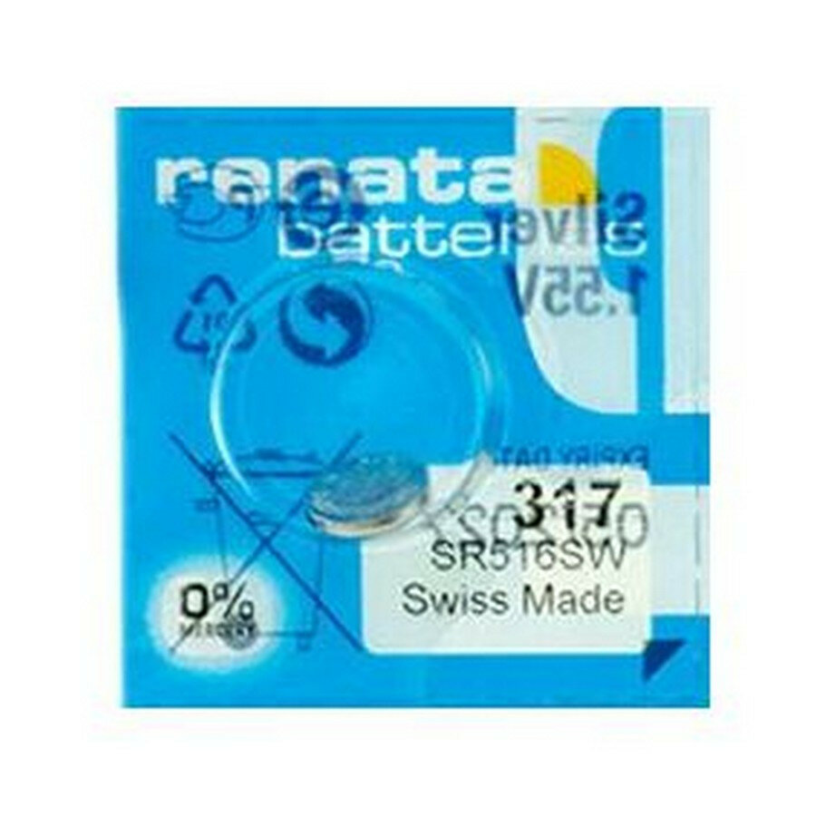 Батарейка RENATA SR516SW 317 (0%Hg) Отрывной блок 1 шт.
