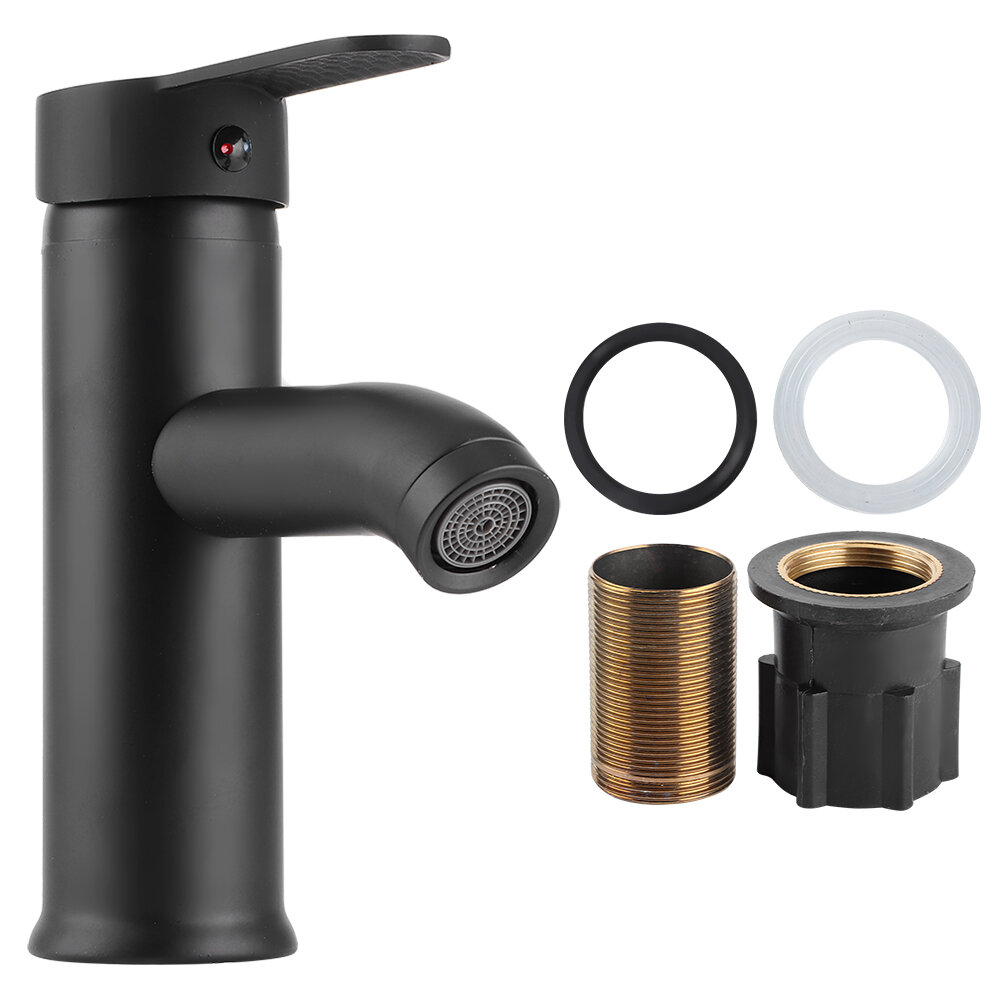 Смеситель для раковины из нержавеющей стали, смеситель для умывальника, смеситель для горячей и холодной воды, тип BlackLow