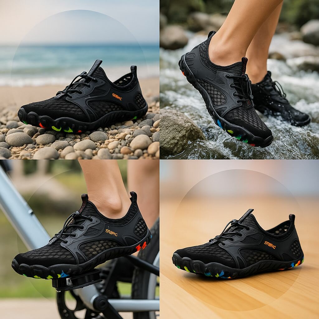 Аквашузы для пляжа и активного отдыха черные