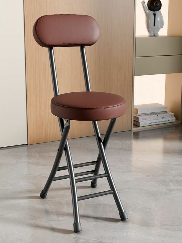 Барный стул "Без бренда", мягкий, круглый, металл/текстиль, цветbeige, 1шт