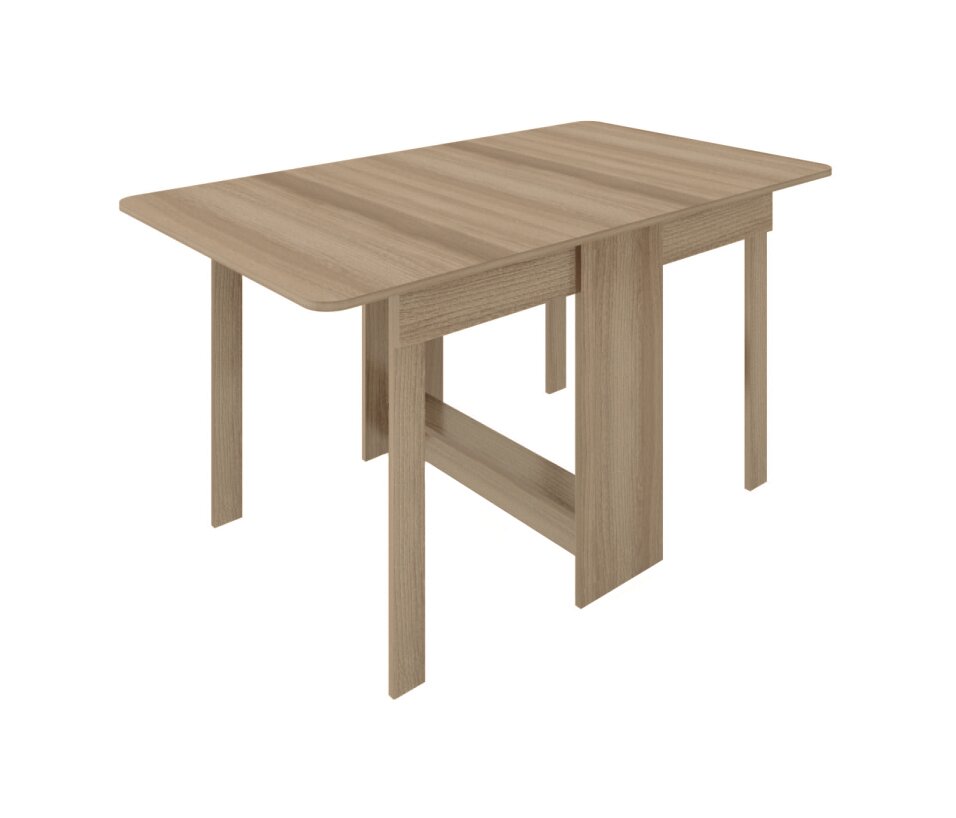 Стол-книжка овальная Шимо светлый 860x300/1500x760 мм