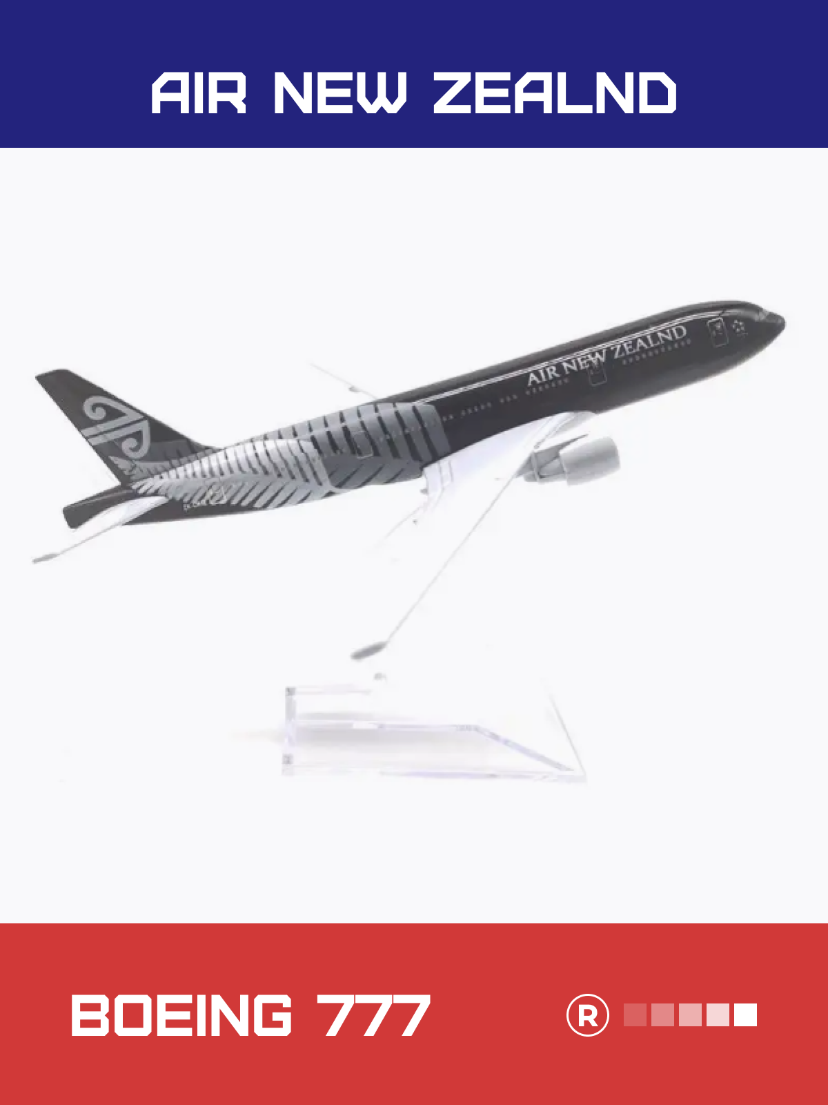 Металлическая модель самолета Boeing 777 AIR NEW ZEALAND, масштаб 1:400