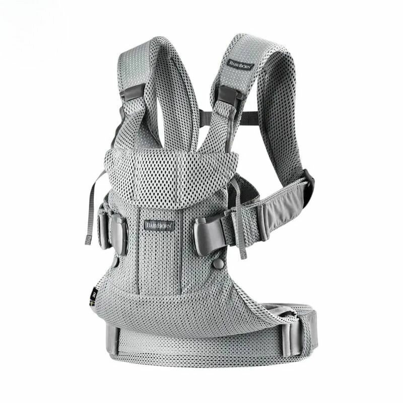 Слинг-эргорюкзак BabyBjorn One Air 3D Mesh для переноски ребенка с рождения и до 3 лет, 3 положения, светло-серый